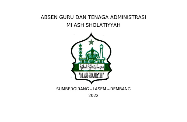 Cover Absen Guru Dan Tenaga Administrasi | PDF