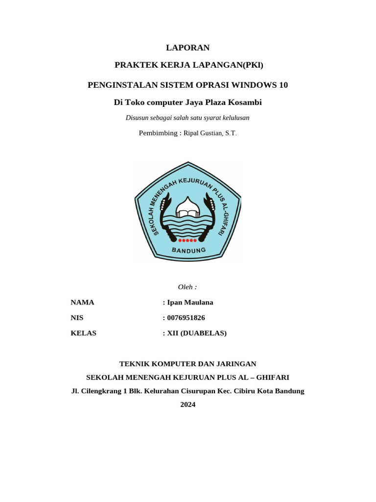 Laporan PKL Ipan Maulana | PDF