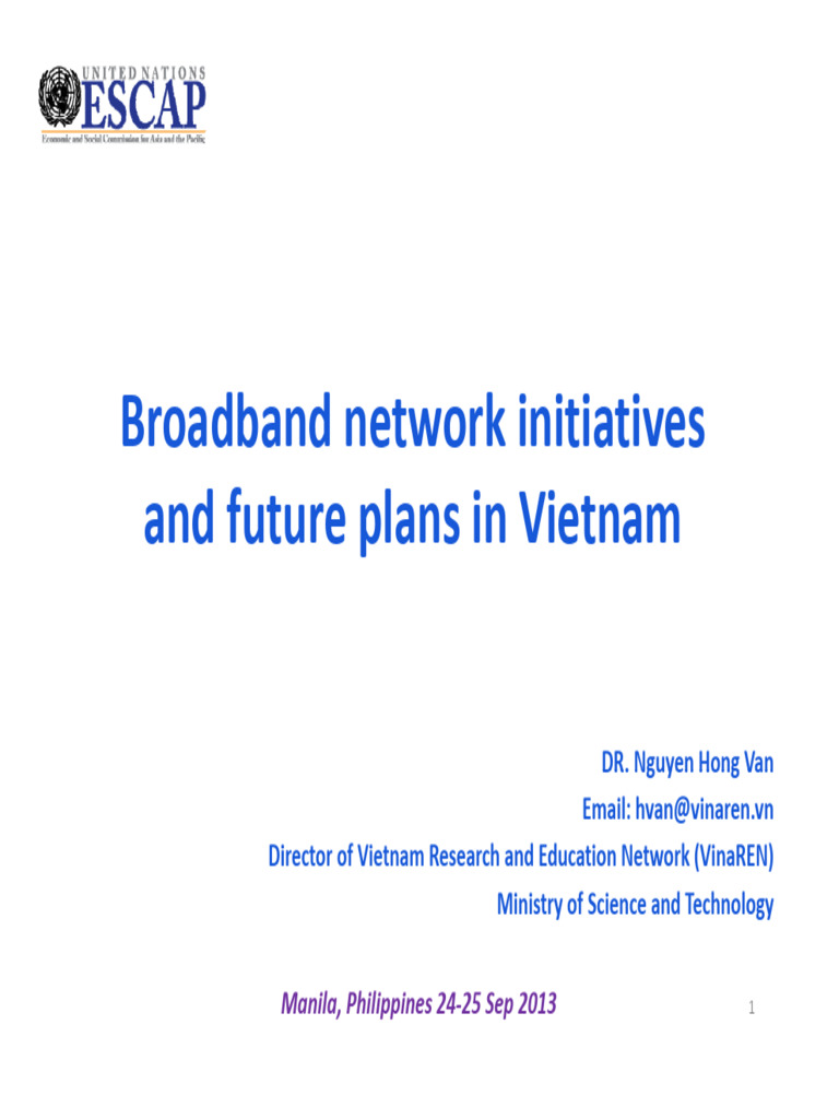 Broadband Network Initiatives and Future Plan Viet Nam - 2013 | PDF ...