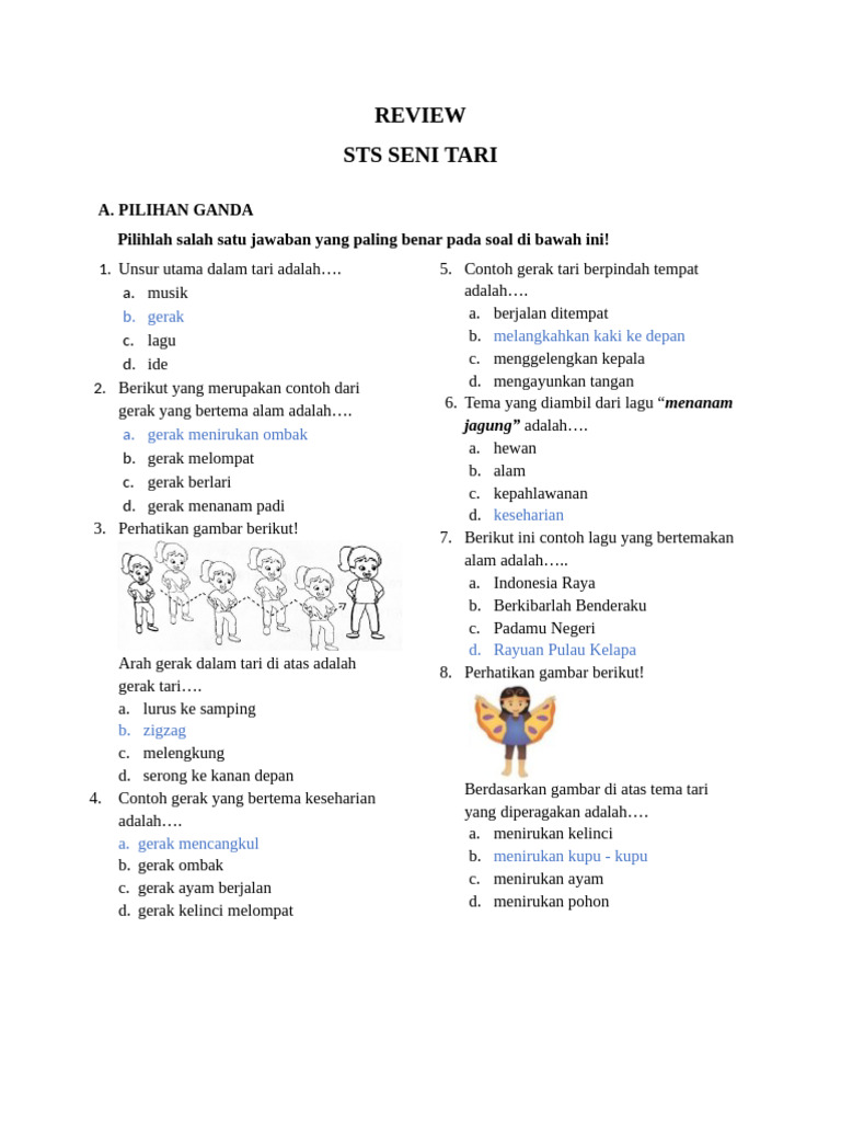 Review STS Seni Tari | PDF | Seni & Disiplin Bahasa