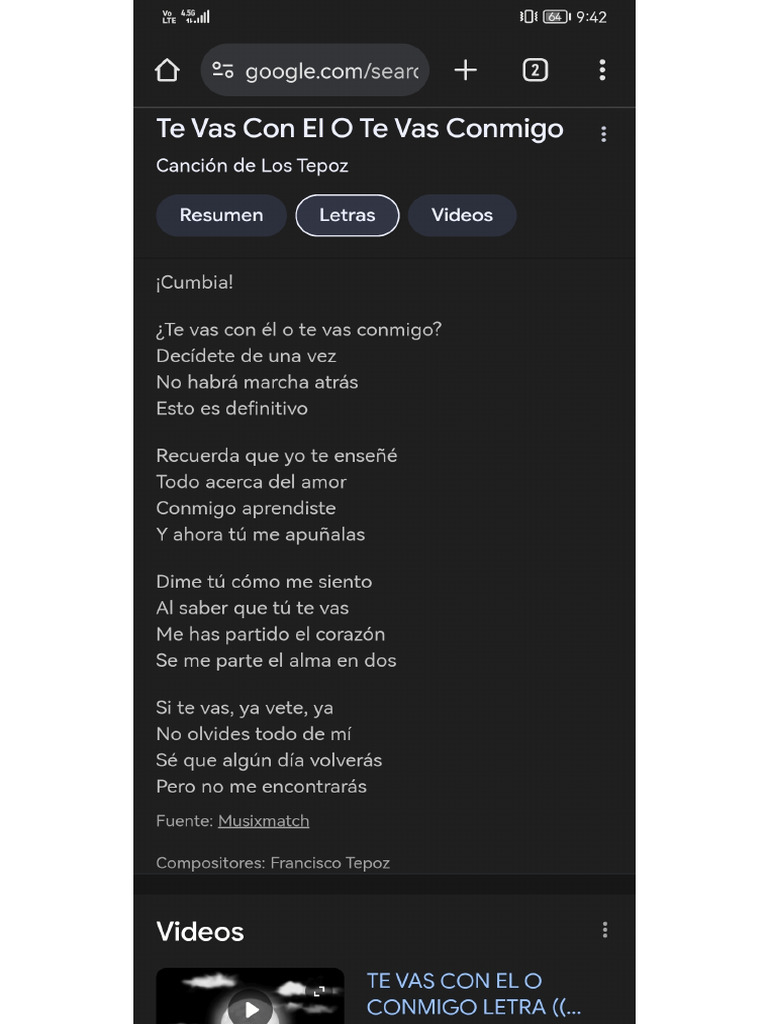 Te Vas Conmigo | PDF