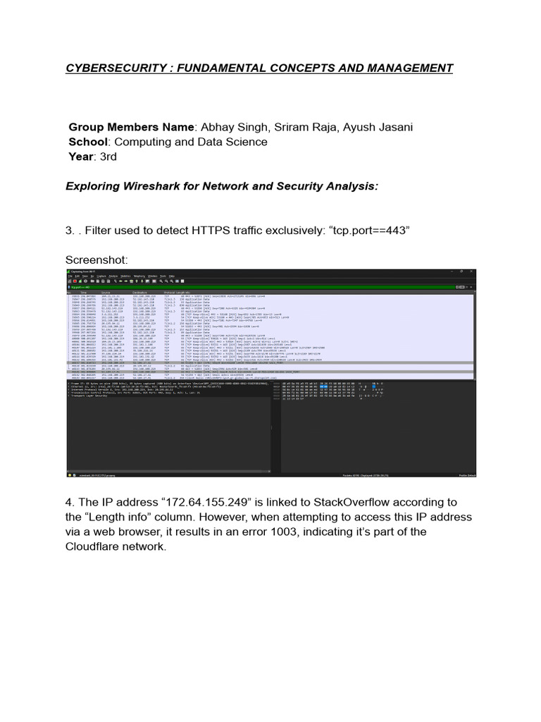 Wireshark Network Security Analysis | PDF