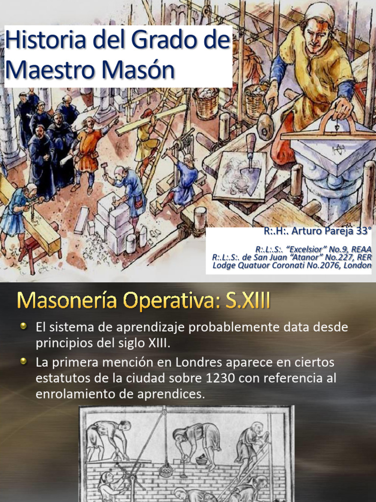 Historia Del Grado de Maestro Mason 2024-1 | PDF | Masonería | Logia ...