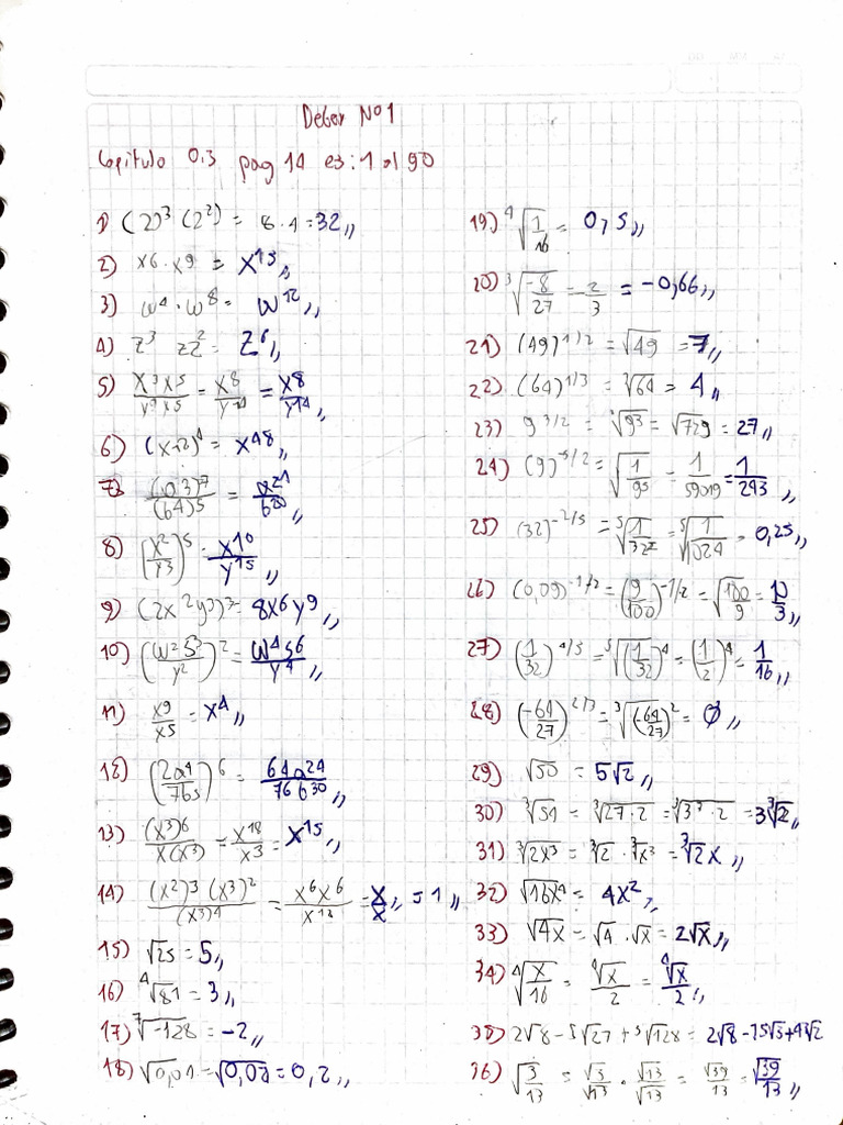 Deber de Mate Final Parte 1 | PDF