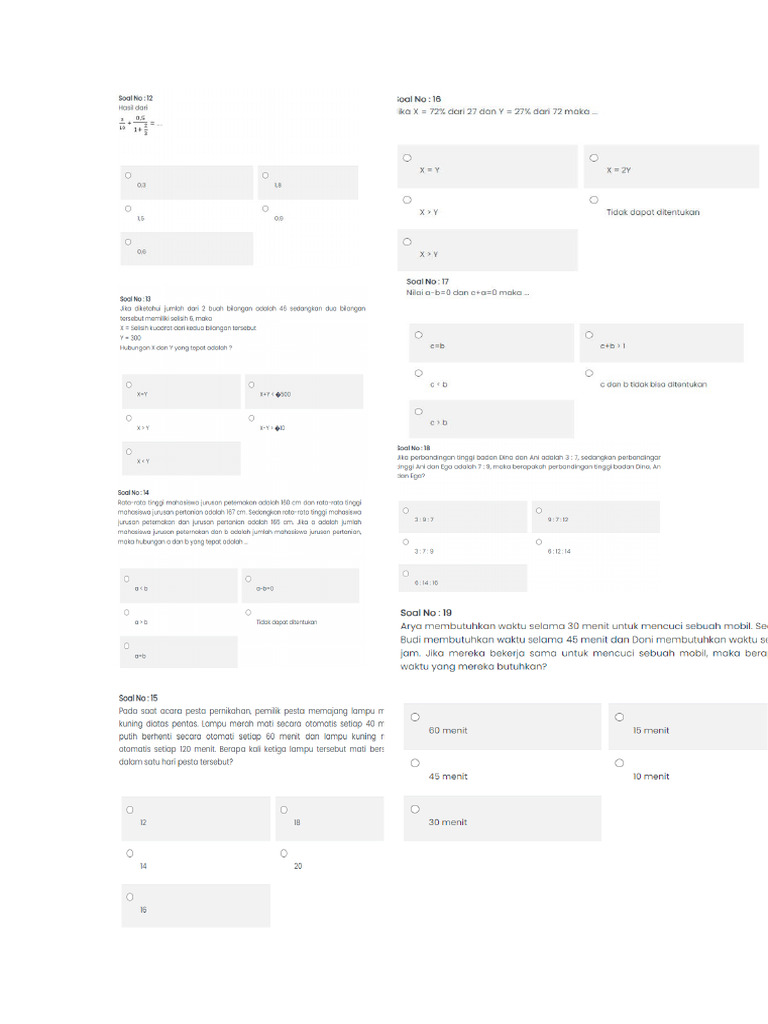 Soal Tiu MTK 1 | PDF