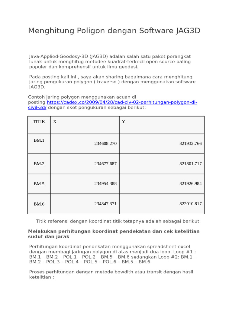 Menghitung Poligon Dengan Software JAG3D | PDF | Komputer
