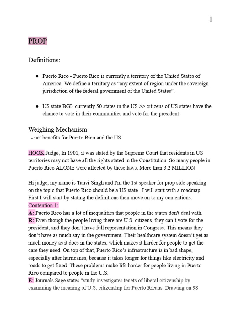 Puerto Rico Should Be A US State Prop | PDF | Puerto Rico | Taxes