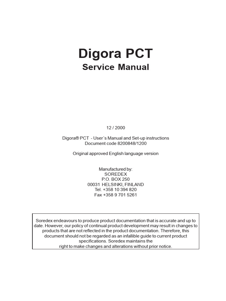 Digora PCT Service Manual 76 | PDF | Image Scanner | Laser