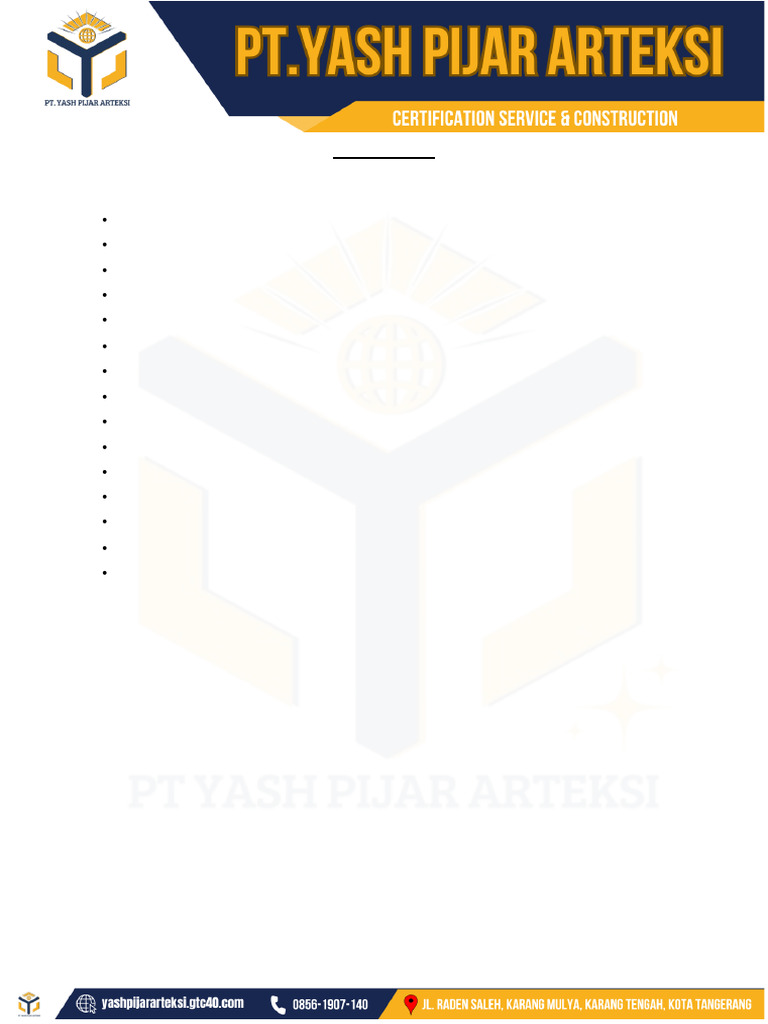 Syarat Badan Usaha Sertifikasi PT Yash Pijar Arteksi | PDF