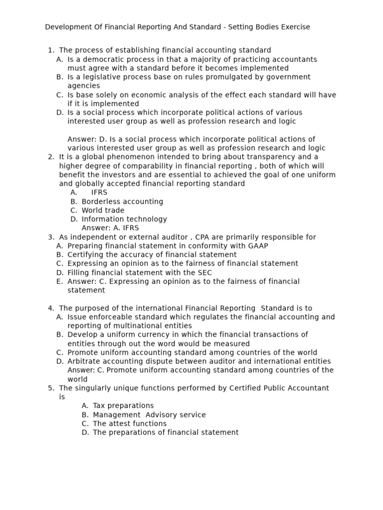The Process of Establishing Financial Accounting Standard | PDF ...