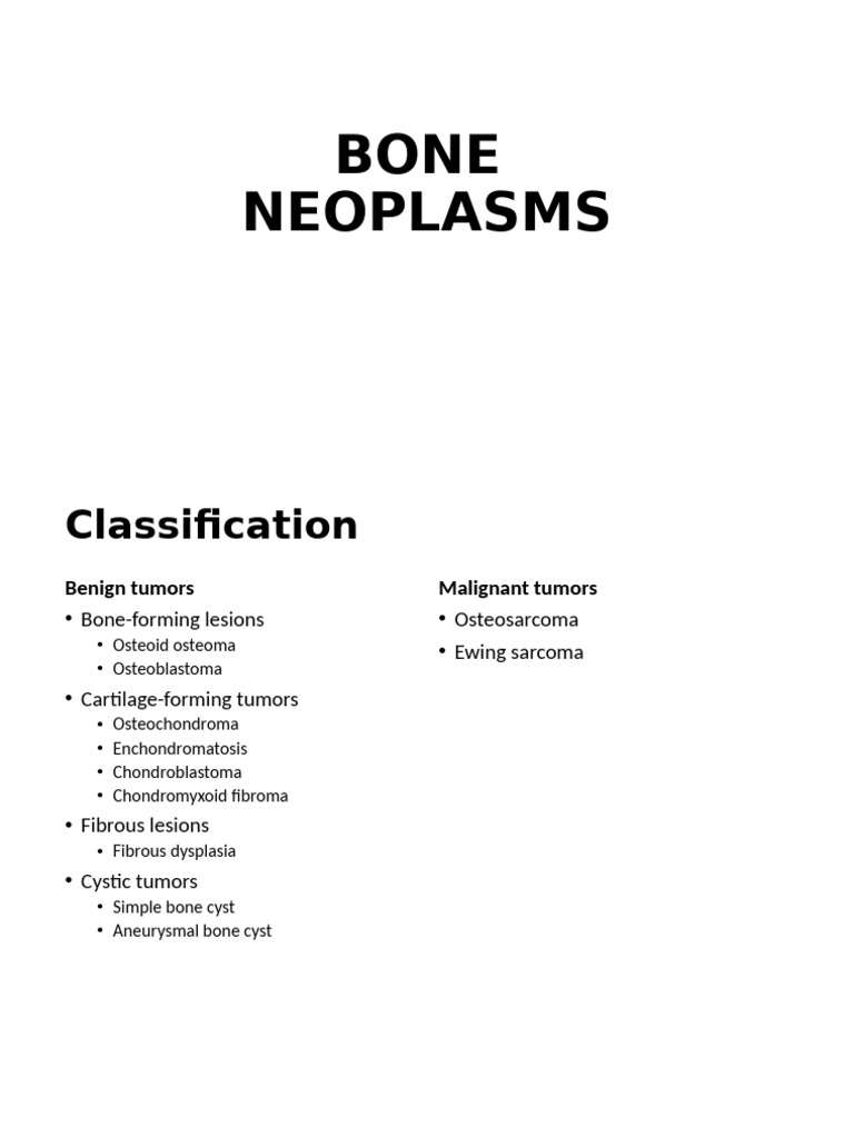 BONE NEOPLASMS | PDF | Causes Of Death | Medical Specialties