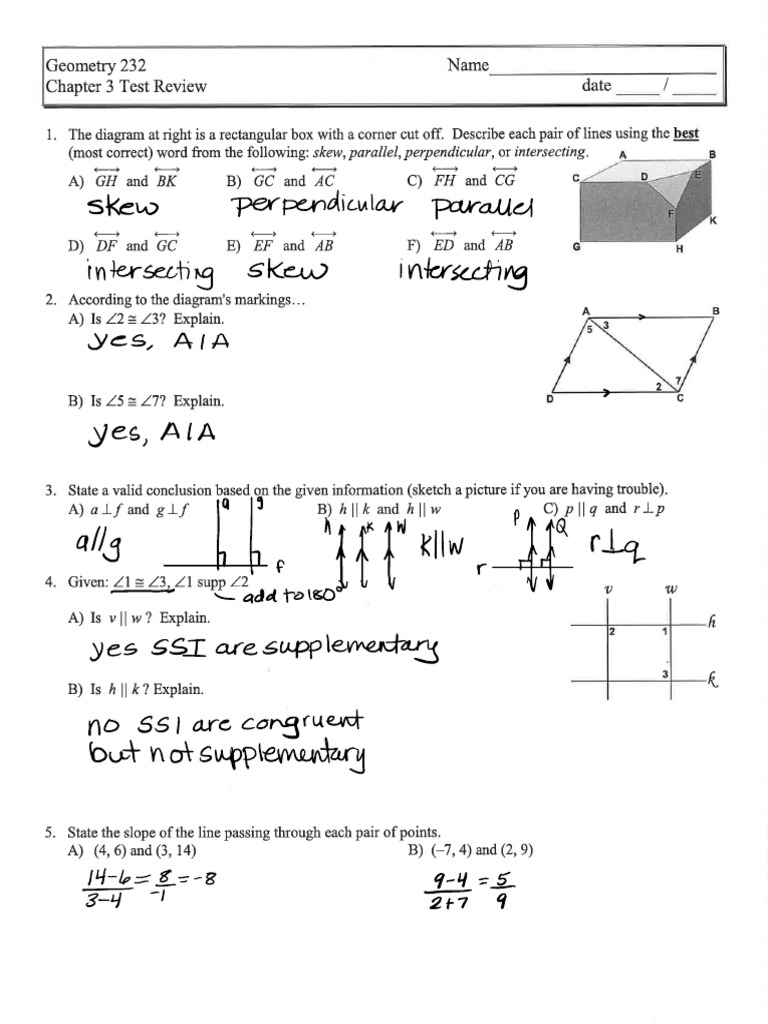 Unit 3 Review (With Notes) | PDF