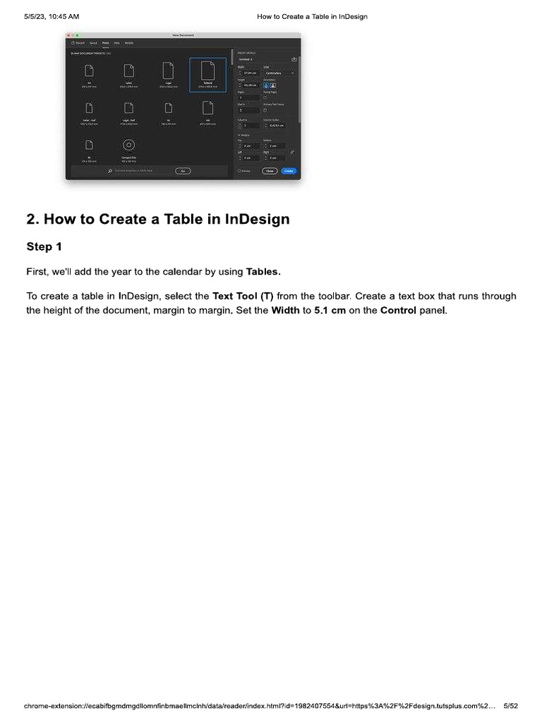 How To Create A Table in InDesign | PDF | Computers