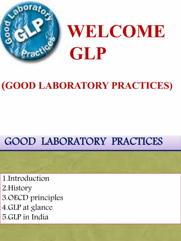Good Laboratory Practices | PDF