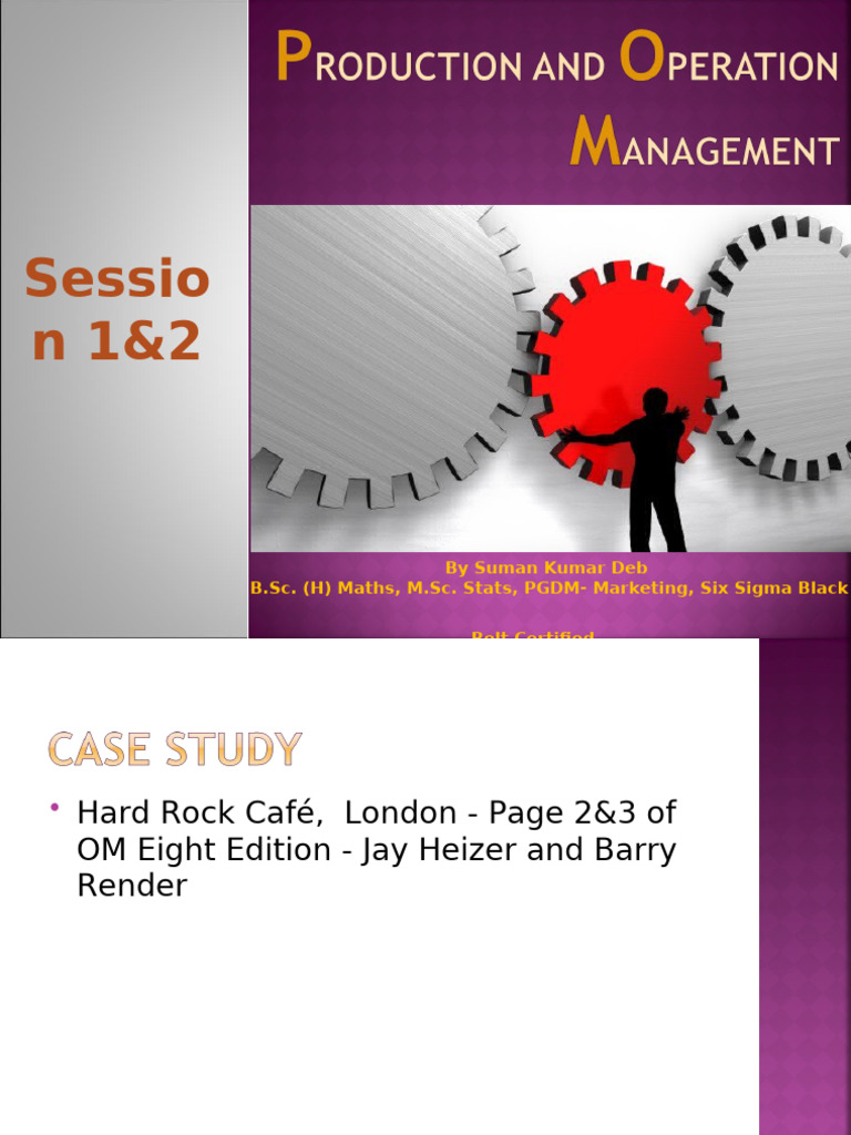 POM PPT 1 Intor | PDF | Operations Management | Goods