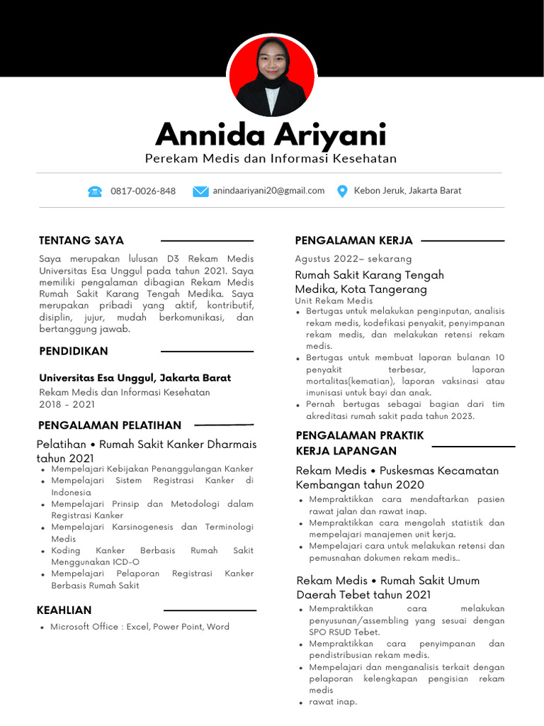 CV Annida Ariyani | PDF | Sains & Matematika