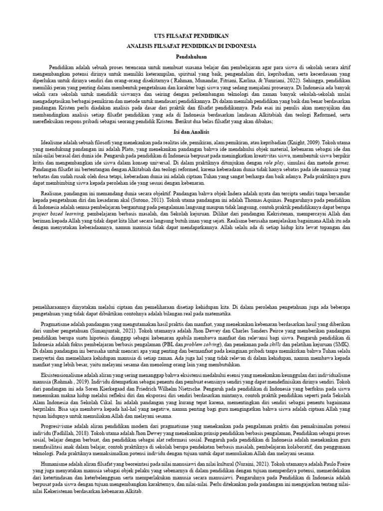 Pendidikan Matematika - Rezzon Rajiman - PAPER ANALISIS FILSAFAT ...