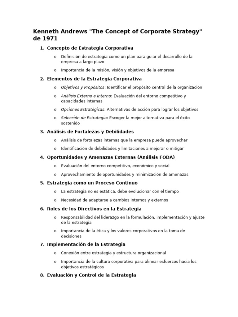 2 - MM - Kenneth Andrews The Concept of Corporate Strategy de 1971 ...