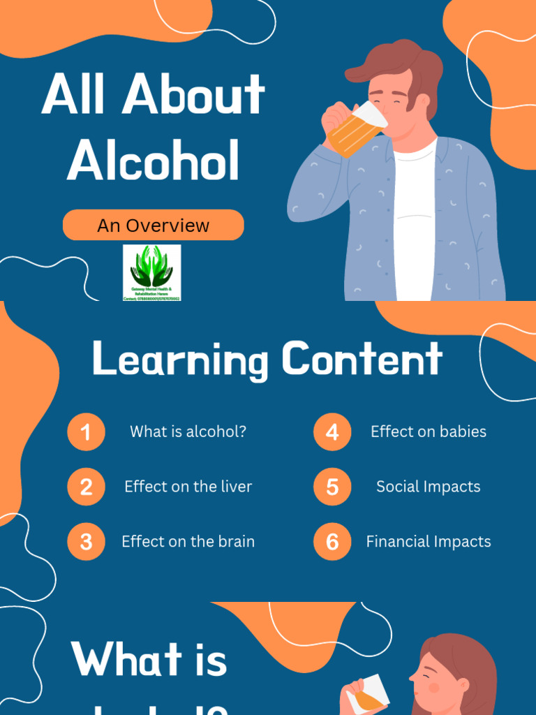 Alcohol Effects Educational Presentation in A Blue Orange Bold Style | PDF
