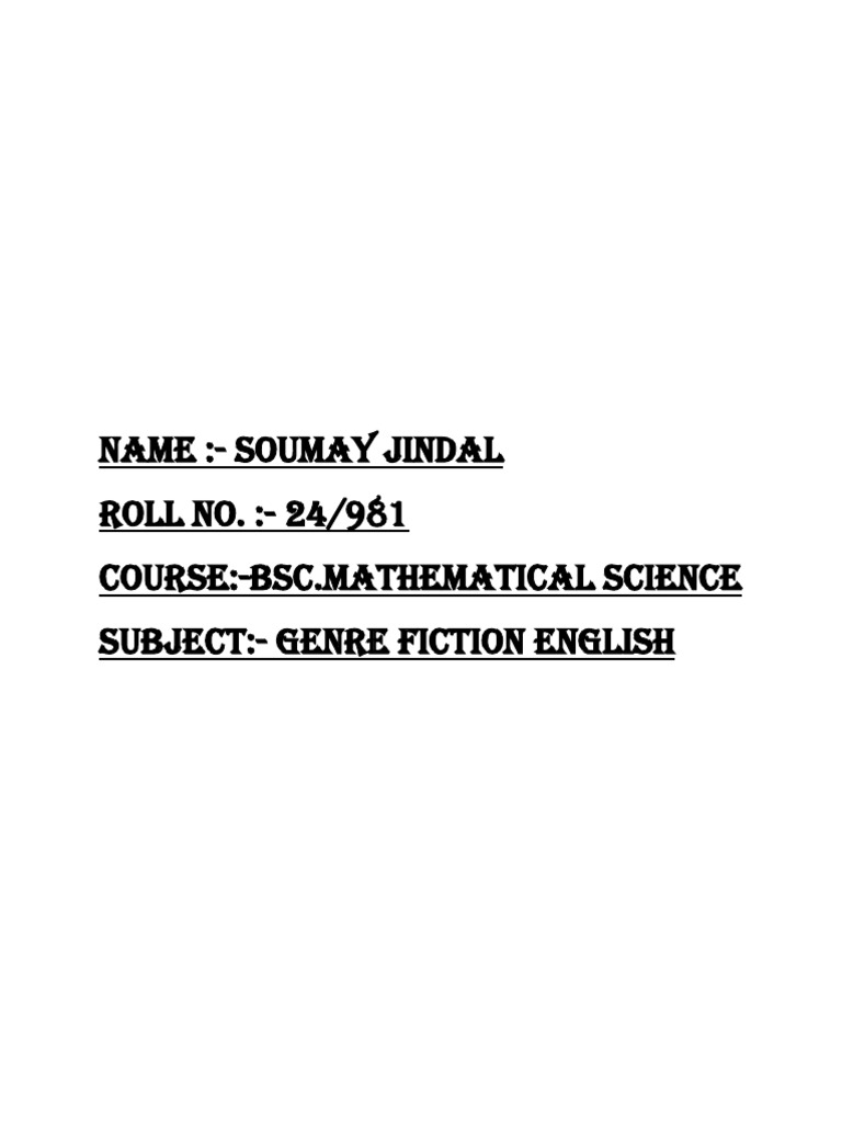 English Ge Character | PDF | Detective | Psychology
