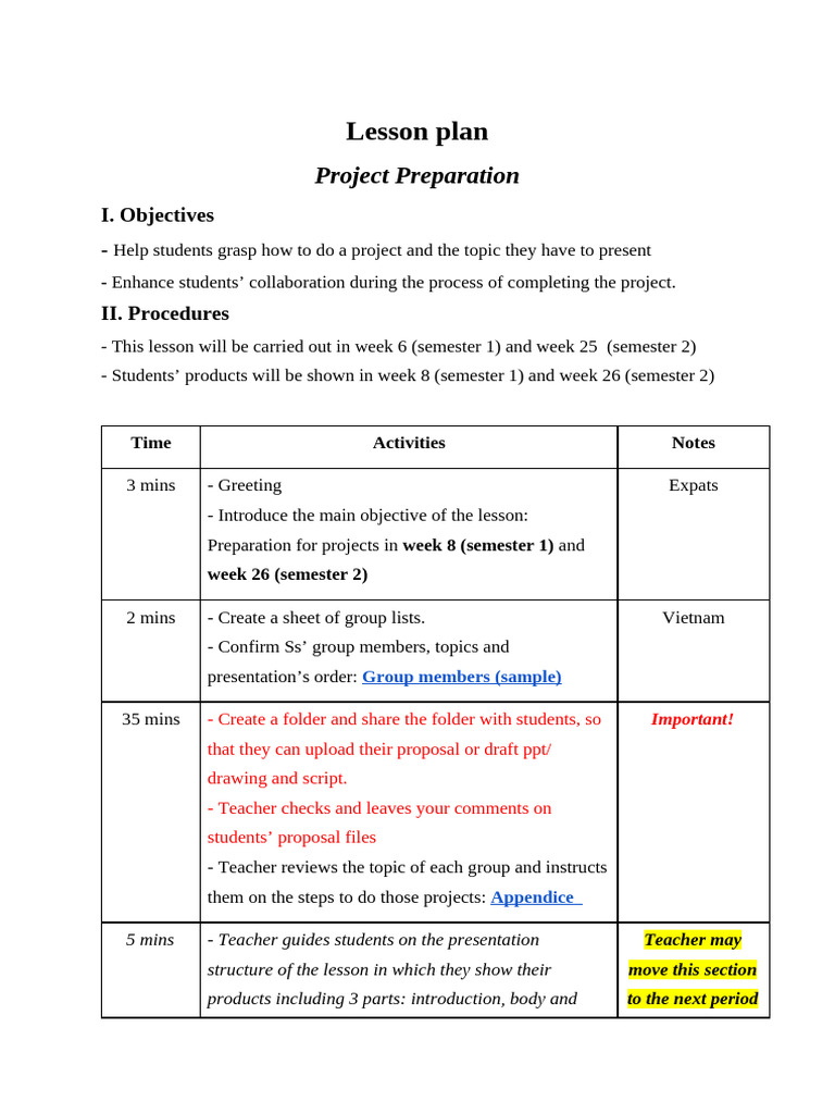 Lesson Plan For Project Intro Period | PDF | Art