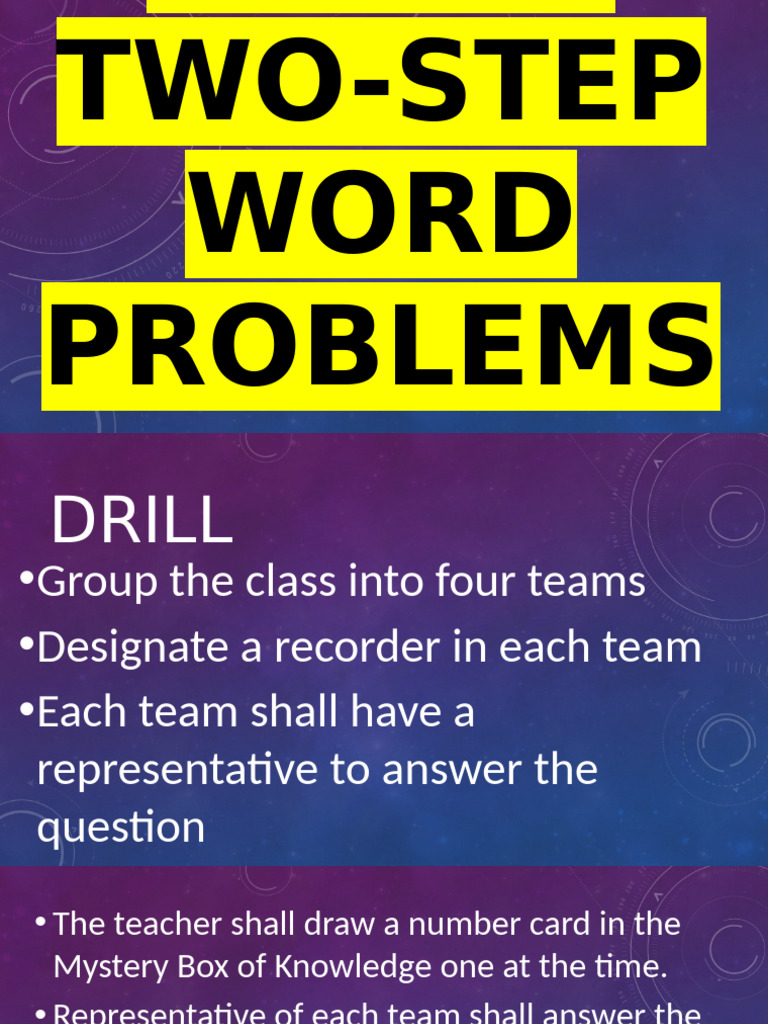 10 - Math - 2ndGrading-Solving Two-Steps Word Problems Involving ...
