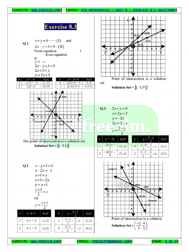 9th Math, CH 8, Ex 8.3-1 | PDF