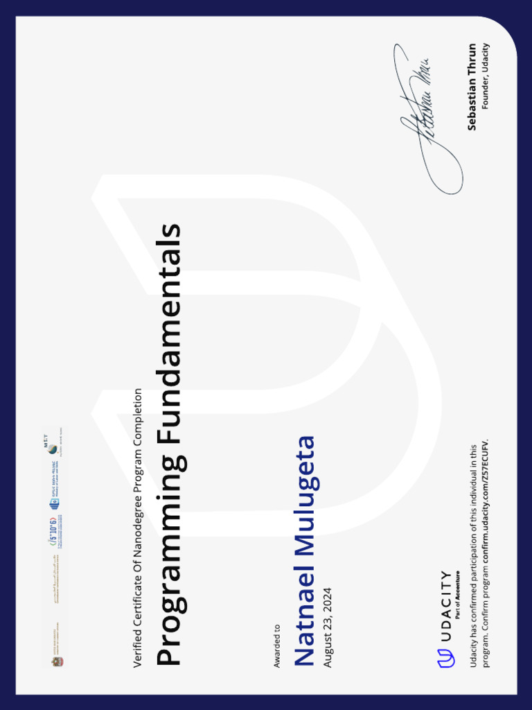 Udacity Certificate | PDF