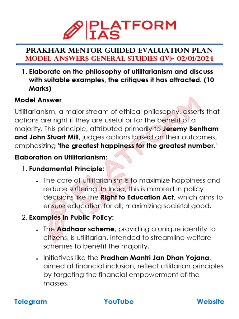 2024-01-02 Ans GS | PDF | Utilitarianism | Artificial Intelligence