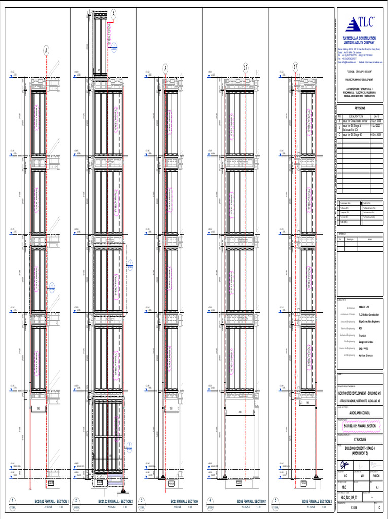 HLC - TLC - DR - 77-S1089-BC01,02,03,05 FINWALL SECTION-Rev-C | PDF
