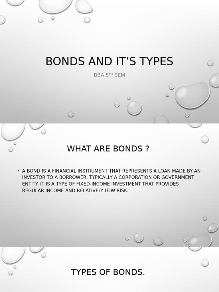 Bonds and It'S Types: Bba 5 SEM | PDF | Finance & Money Management