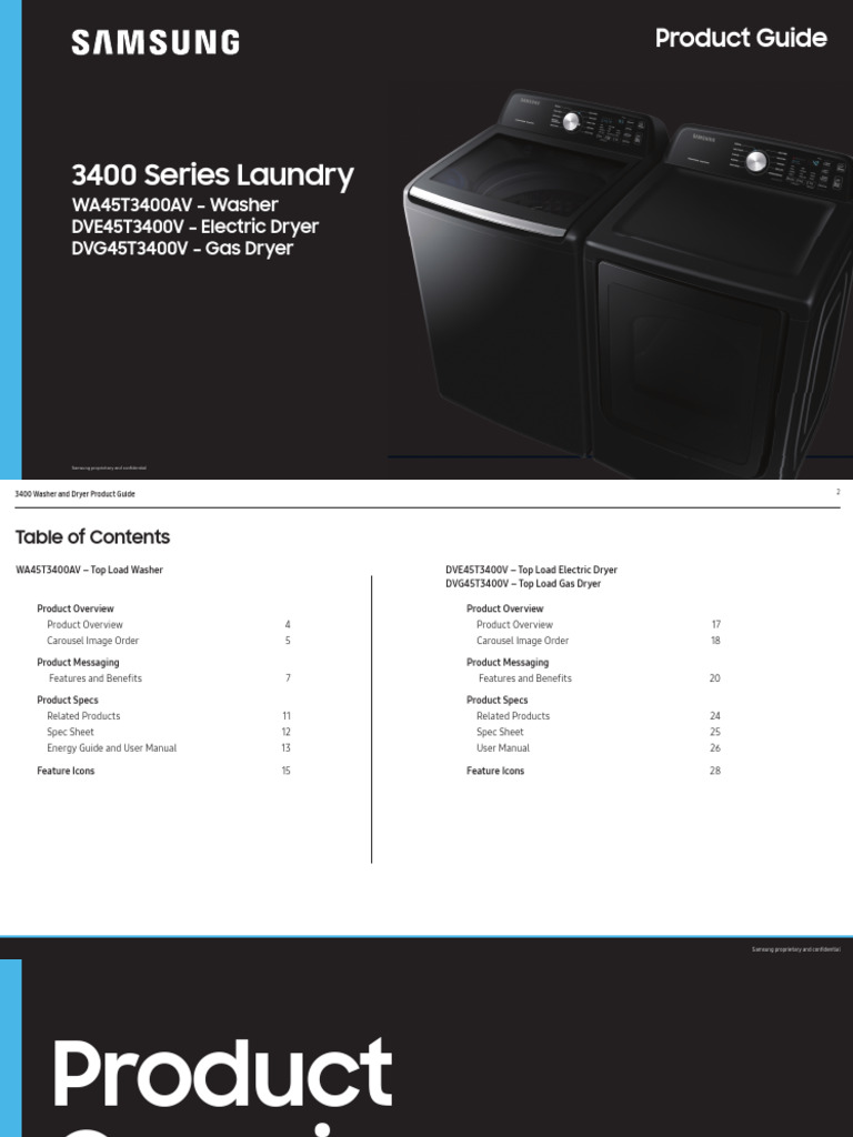 Laundry 3400 Product Guide BRUSHED BLACK V8 | PDF | Washing Machine ...