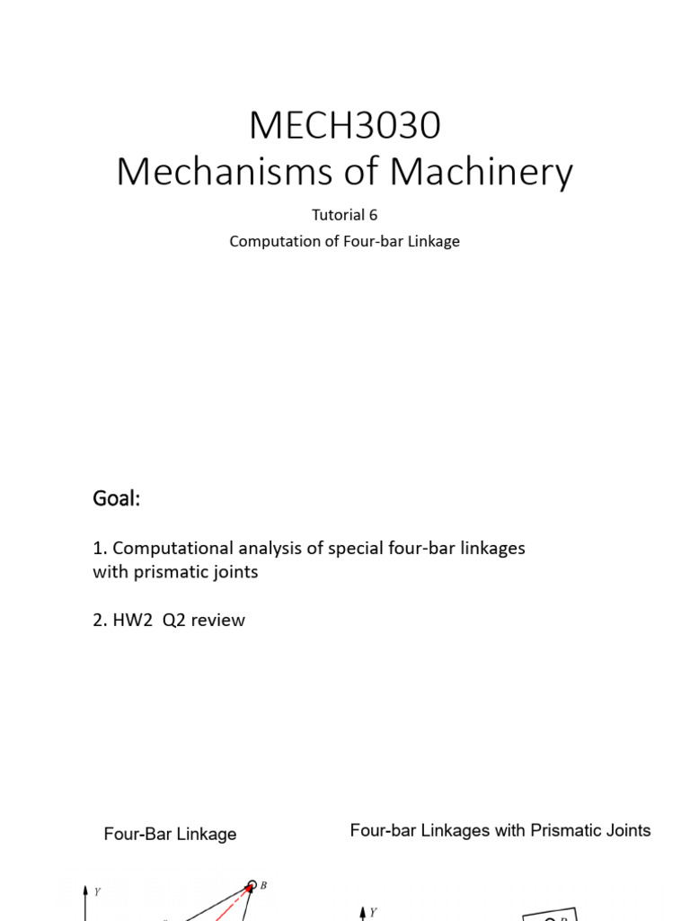 T6 Computation Of Four Bar Linkage In Class Pdf