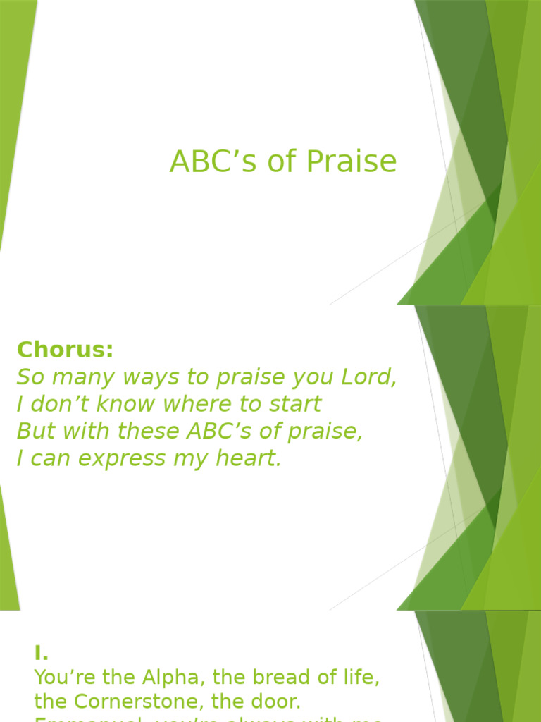 ABC's of Praise Lyrics | PDF