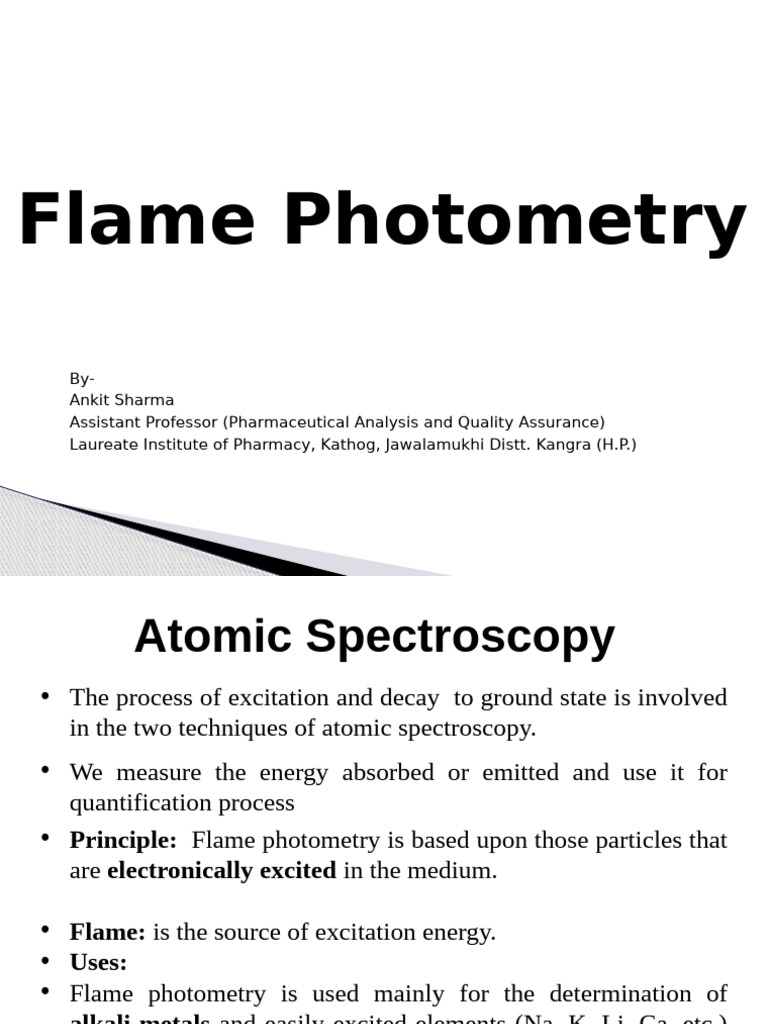 Flame Photometry Ankit | PDF | Emission Spectrum | Sodium