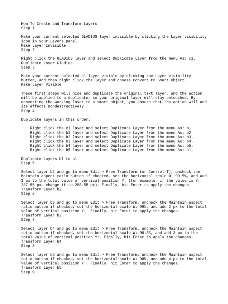 How To Create and Transform Layers | PDF