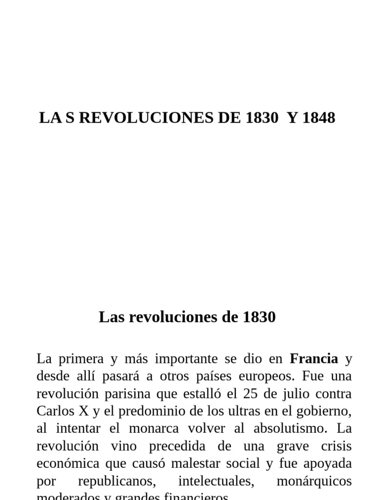 Las Revoluciones de 1830 y 1848 | PDF | Ciencias Políticas