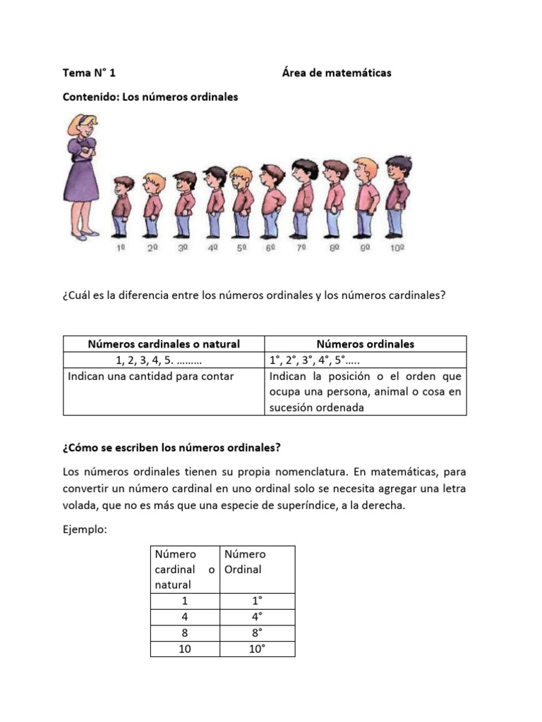 Los Numeros Cardinales | PDF