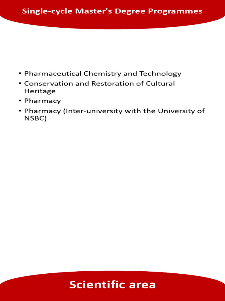 Single Cycle Master Programmes | PDF