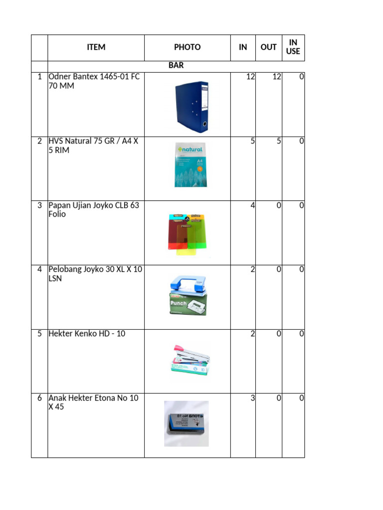 Inventory Housekeeping 1 | PDF | Shoe | Foot