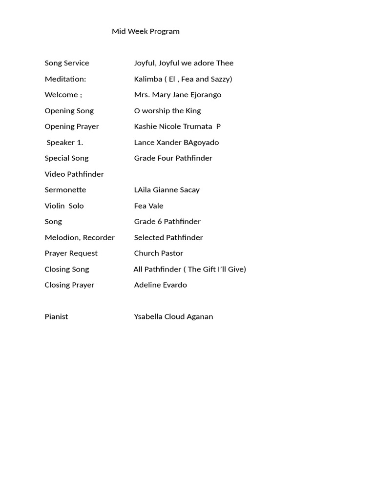 Pathfinder Program OCT 9 | PDF | Christian Denominational Families ...