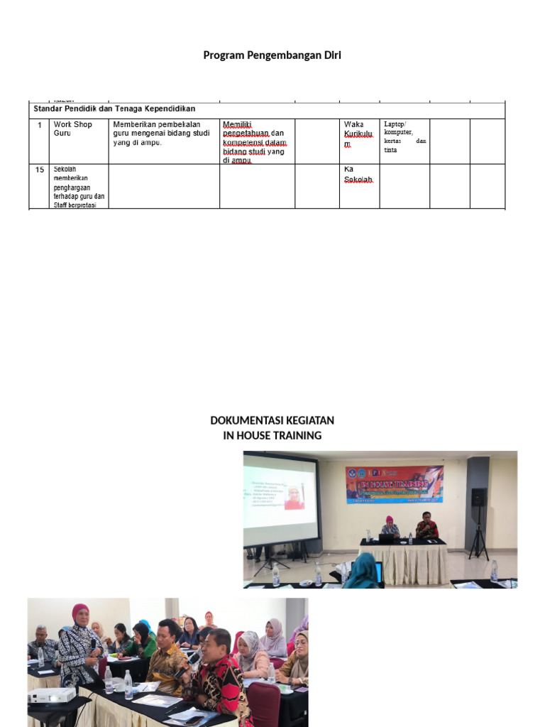 Program Pengembangan Diri | PDF