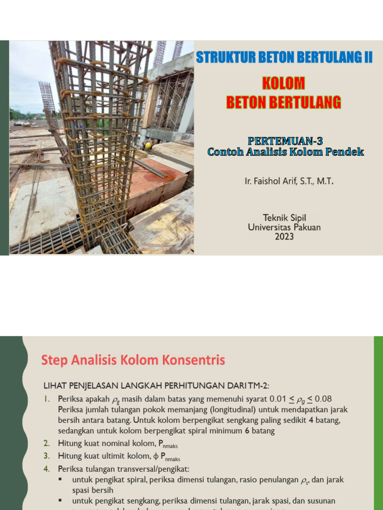 Contoh Analisis Kolom Pendek | PDF