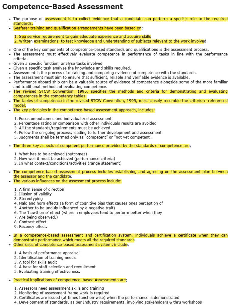 Competence-Based Assessment | PDF | Educational Assessment | Cognition