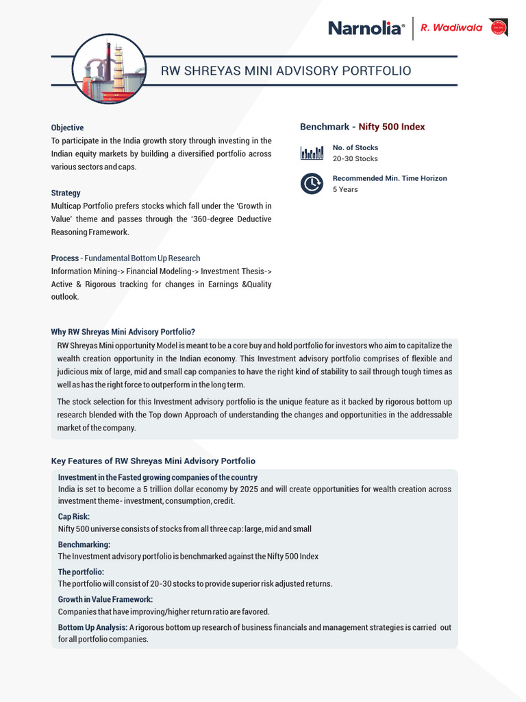 RW Shreyas Mini Factsheet - Nov 2024 | PDF | Investing | Stocks