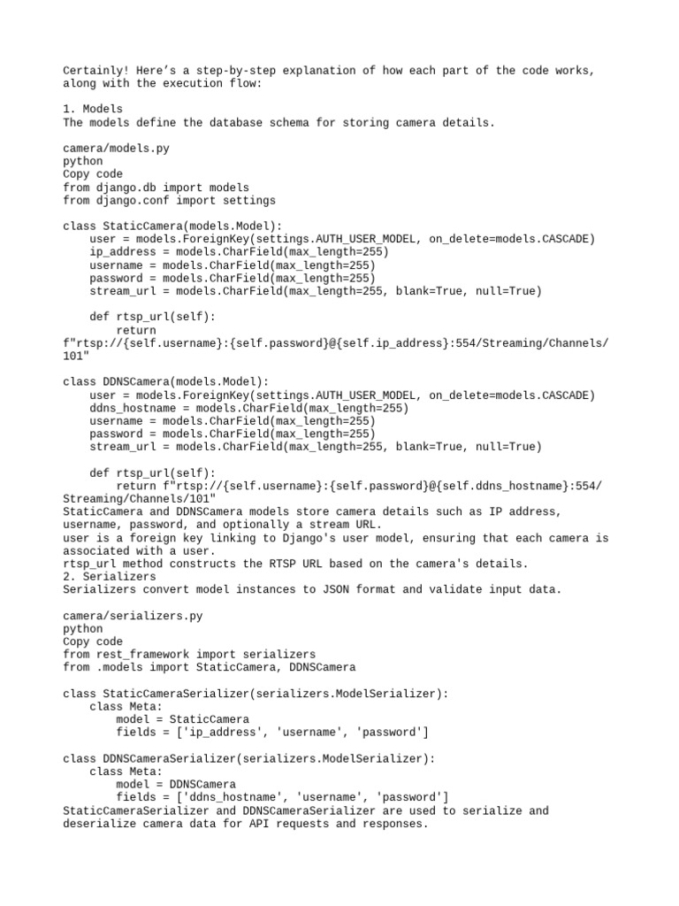 Camera Documentation | PDF | Databases | User (Computing)