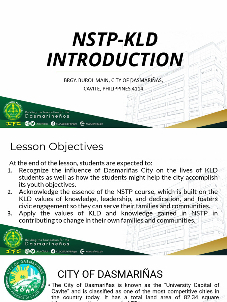 NSTP Week 2 - Introduction KLD NSTP | PDF | Health Care