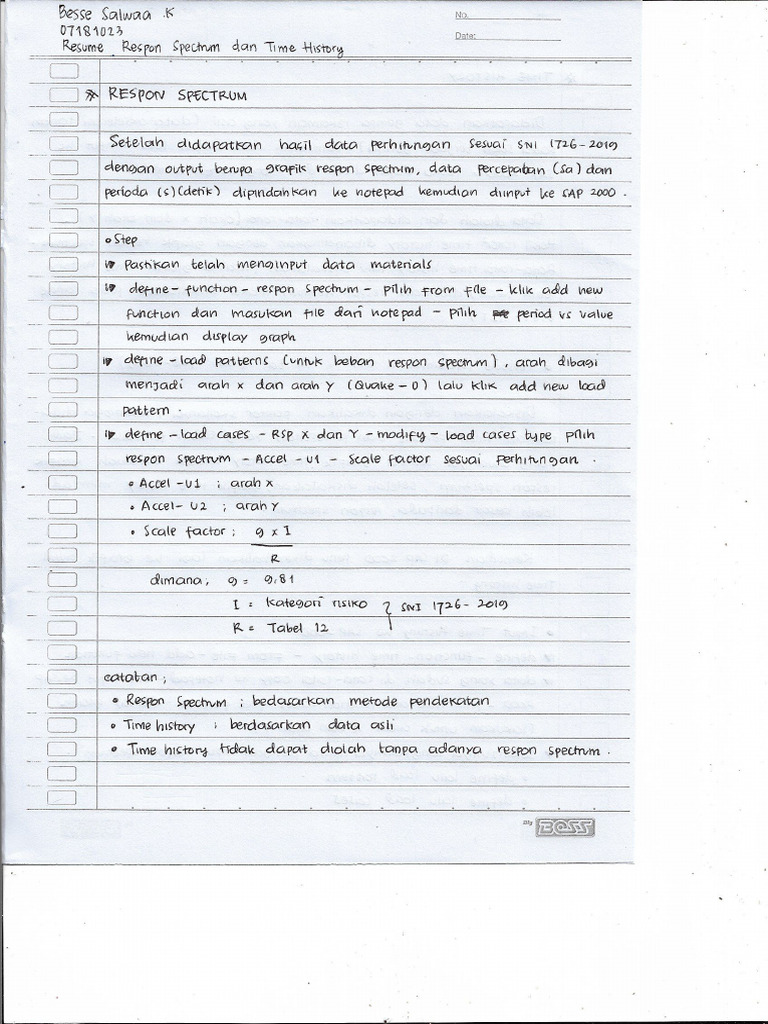Respon Spectrum Dan Time History | PDF