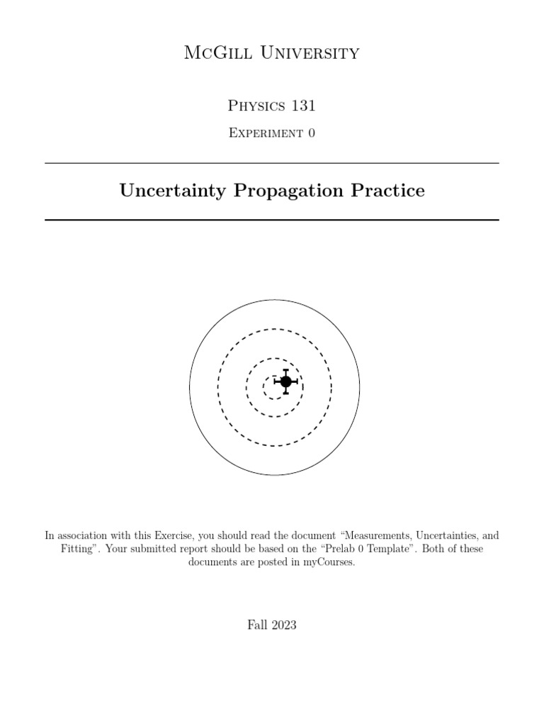 PHYS131_Lab0-2023 | PDF | Uncertainty | Errors And Residuals