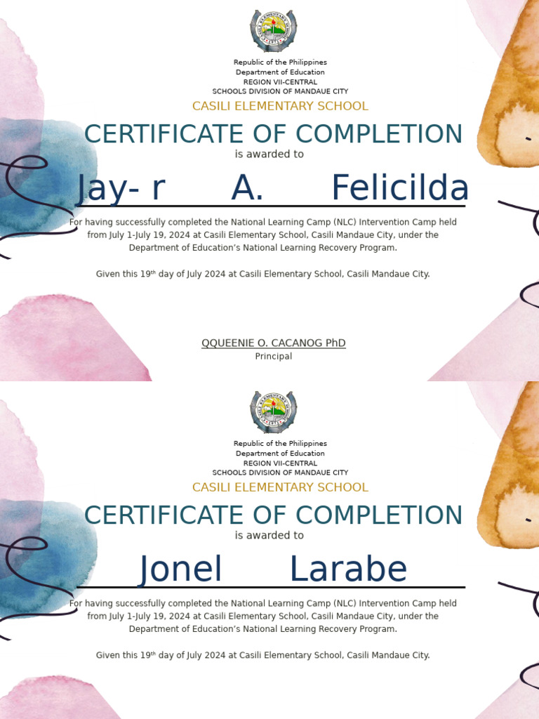 Nlc Certificate | PDF | Government | Public Law